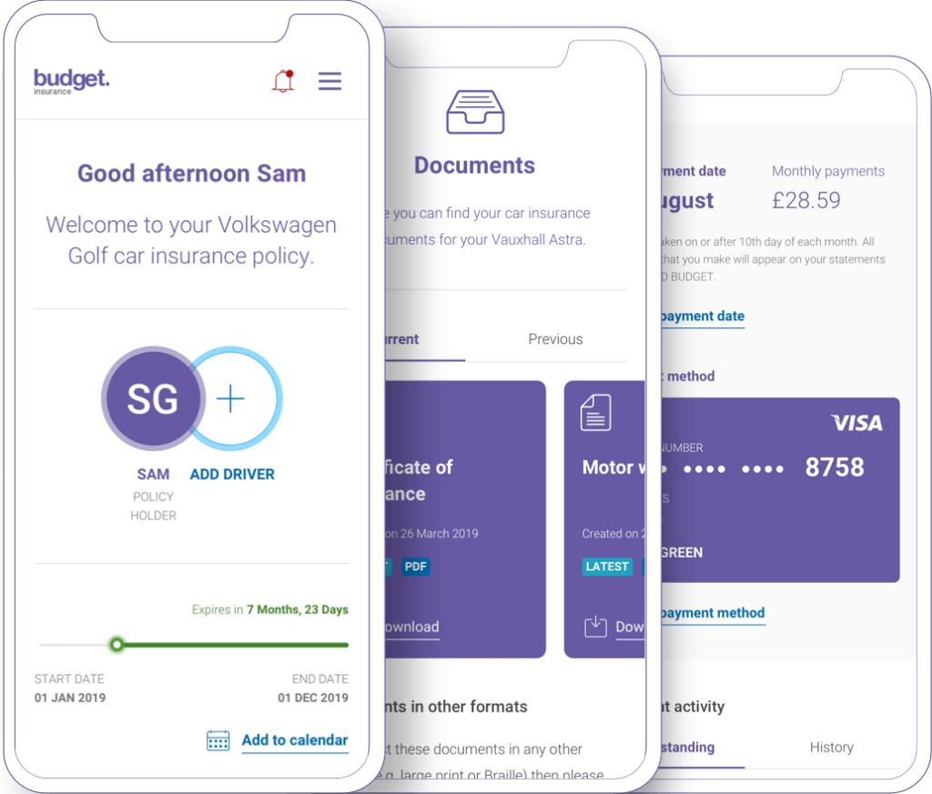My Account Motor | Budget Insurance